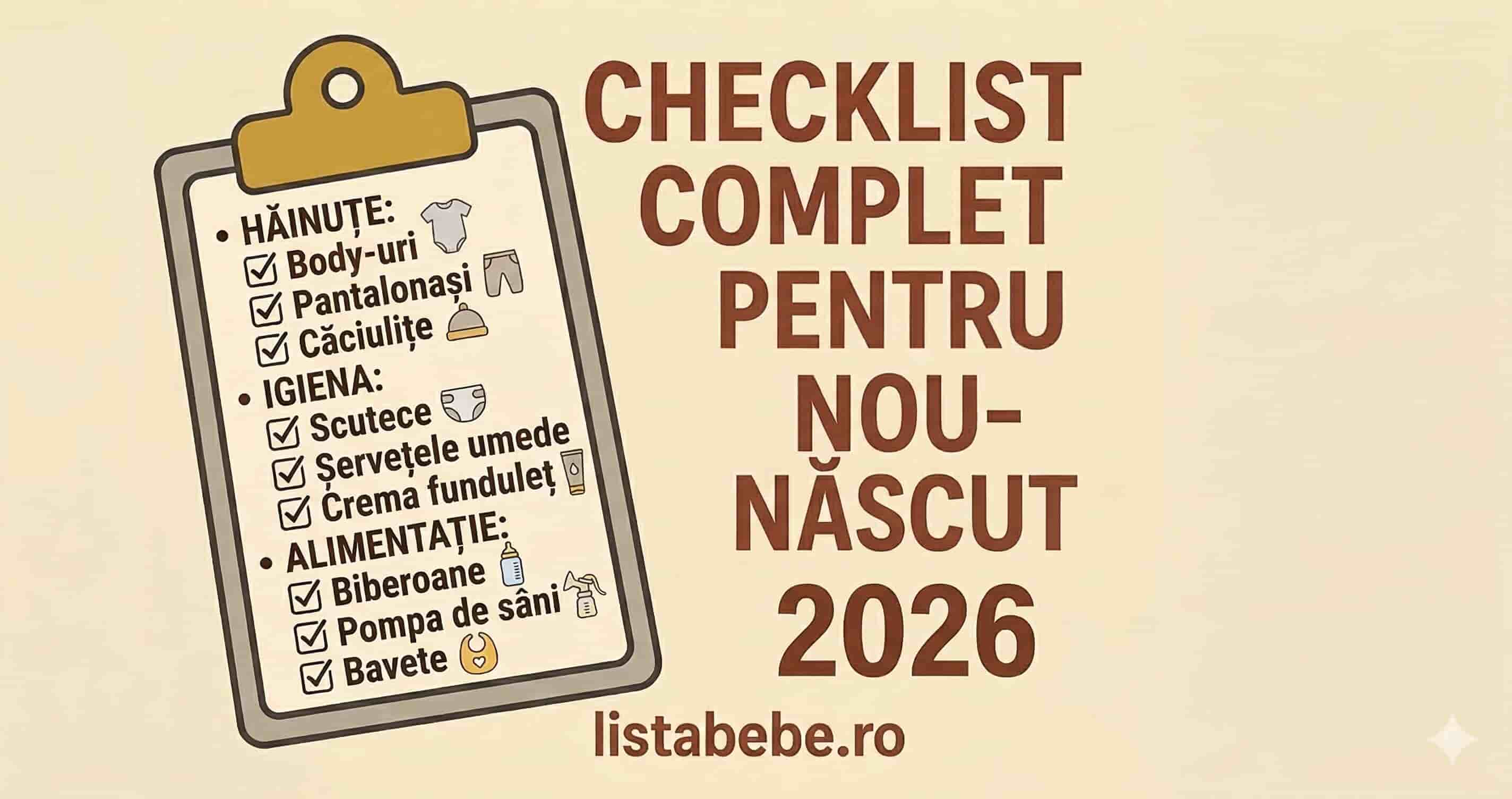 Lista de cumpărături pentru nou-născut – 2026